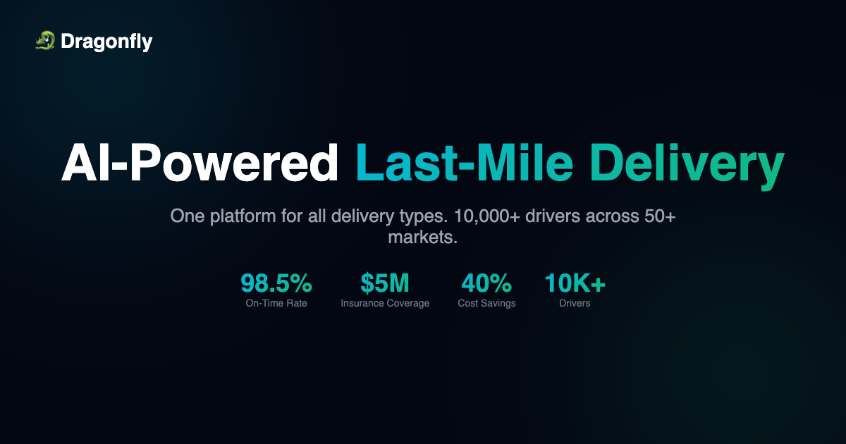 Dragonfly | AI-Powered Last Mile Delivery Platform | DSP, Parcels ...